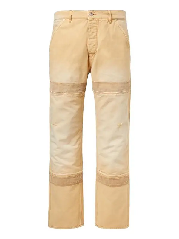 WALES BONNER Sierra Cotton Canvas Straight Pants - Beige
