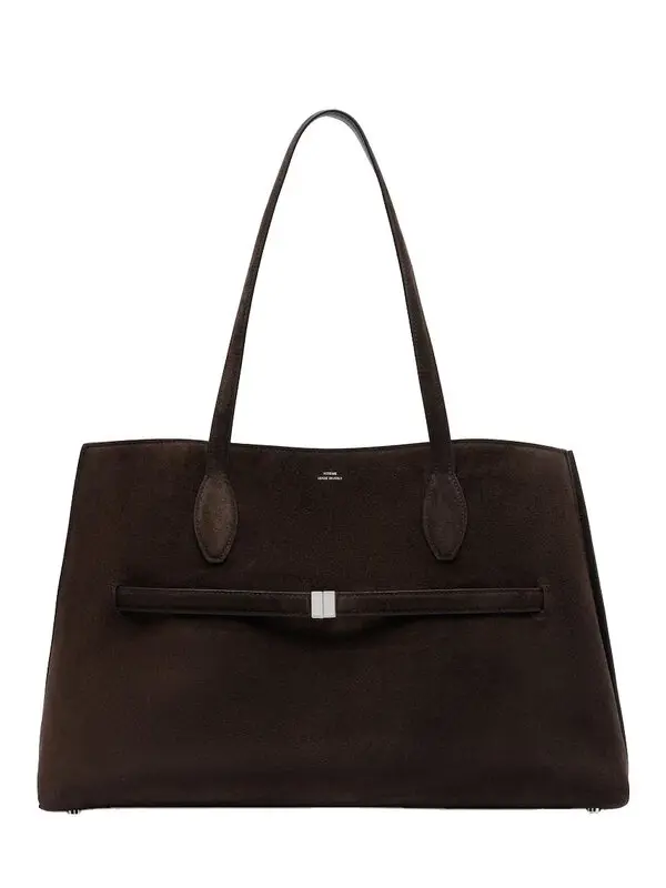 TOTEME Lounge Suede Tote - Brown