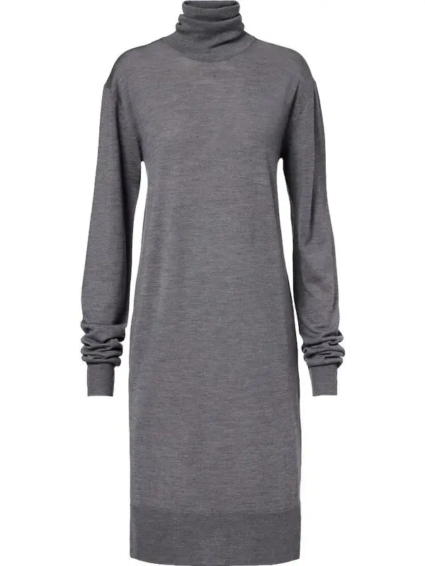 TOTÊME Wool And Silk Sweater Dress - Grey