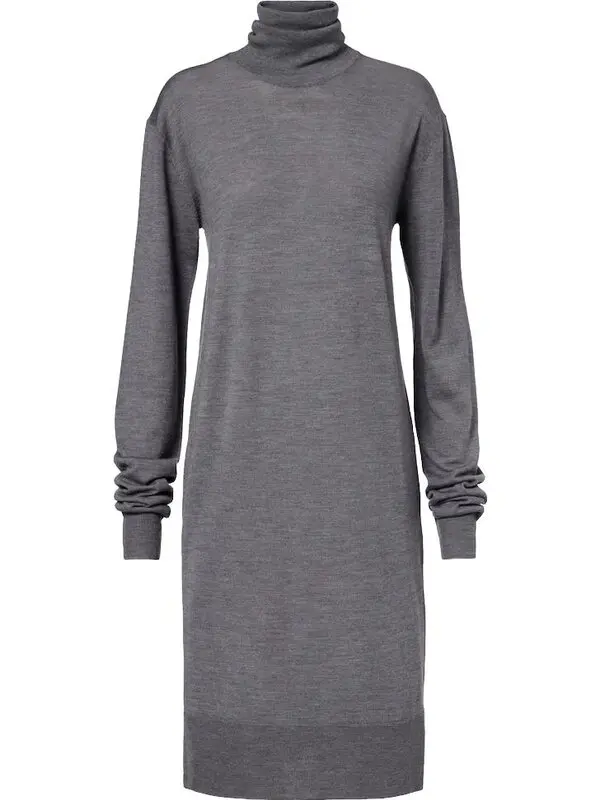 TOTEME Wool And Silk Sweater Dress - Grey