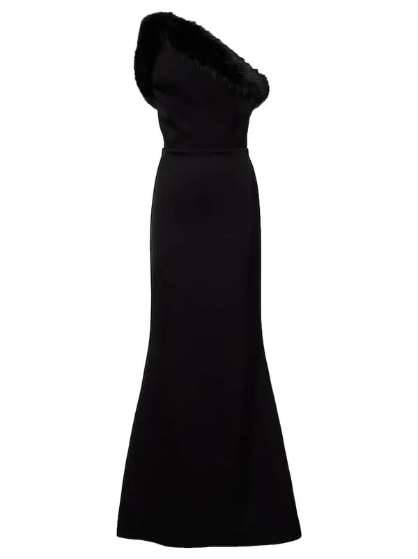 David Koma One-shoulder Gown - Black