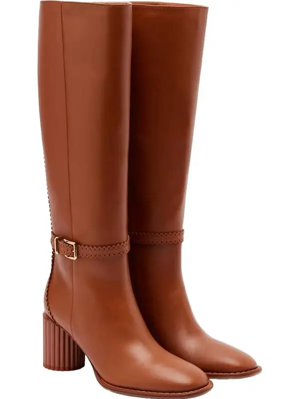 Zimmermann Eddie 70 Leather Knee-high Boots - Brown