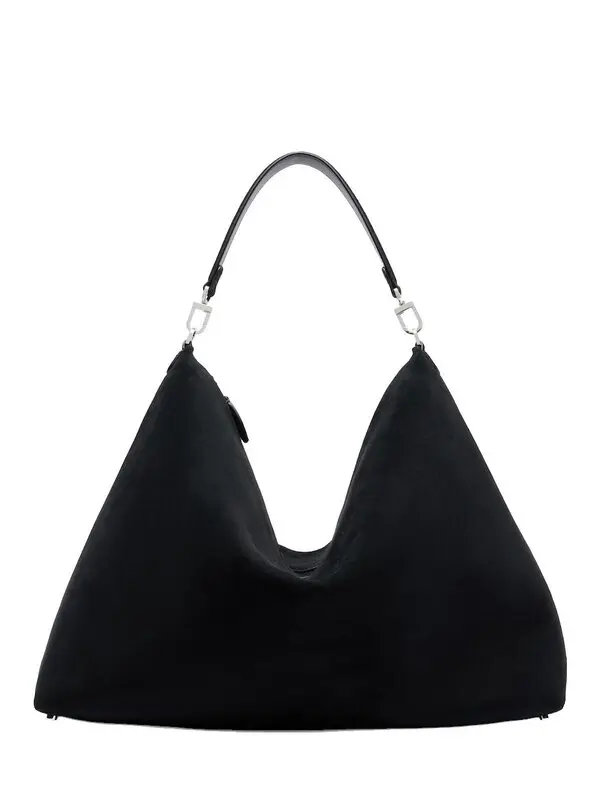 TOTEME Bevel Suede Tote Bag - Black
