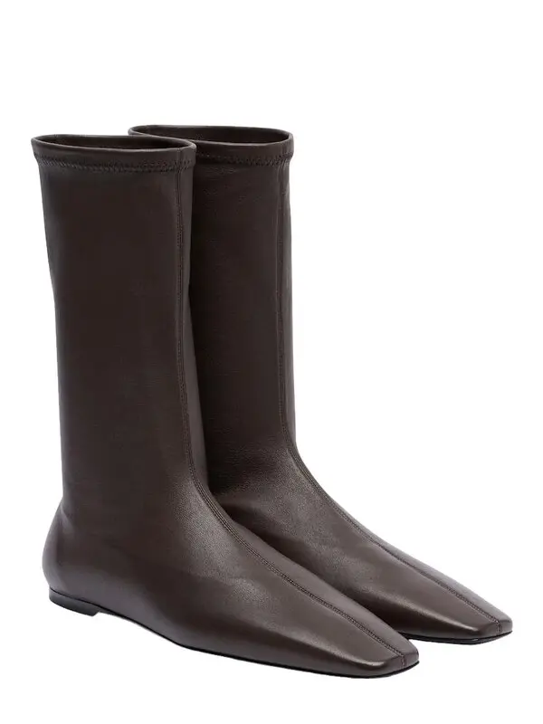 TOTEME Leather Boots - Brown