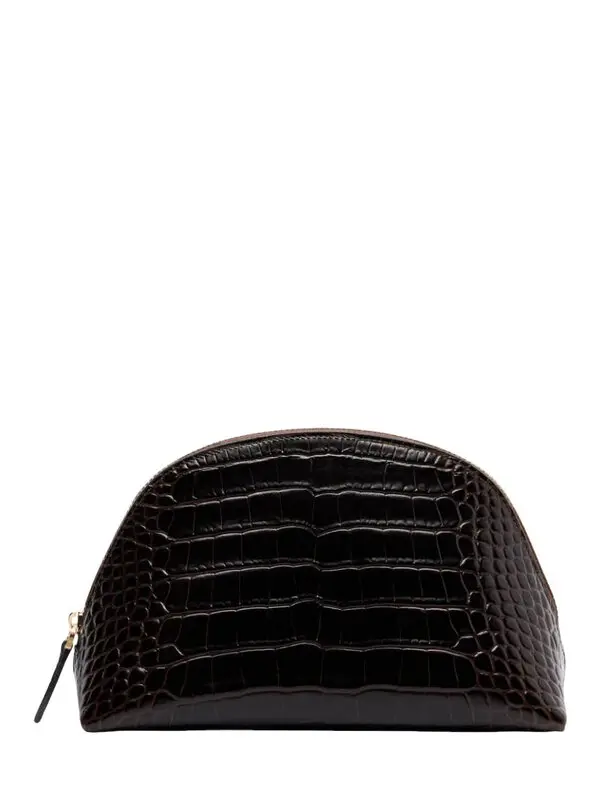 TOTÊME Croc-effect Leather Pouch - Brown