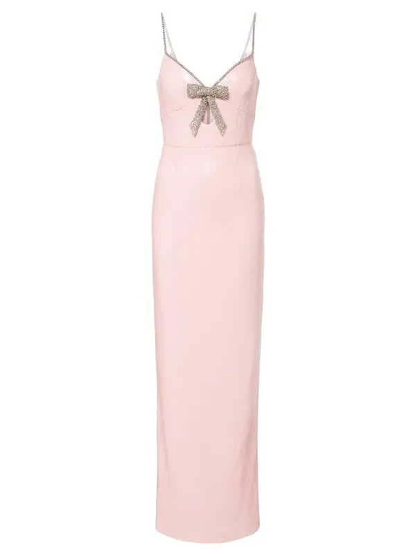 Rebecca Vallance Lena Bow-detailed Sequined Gown - Pink