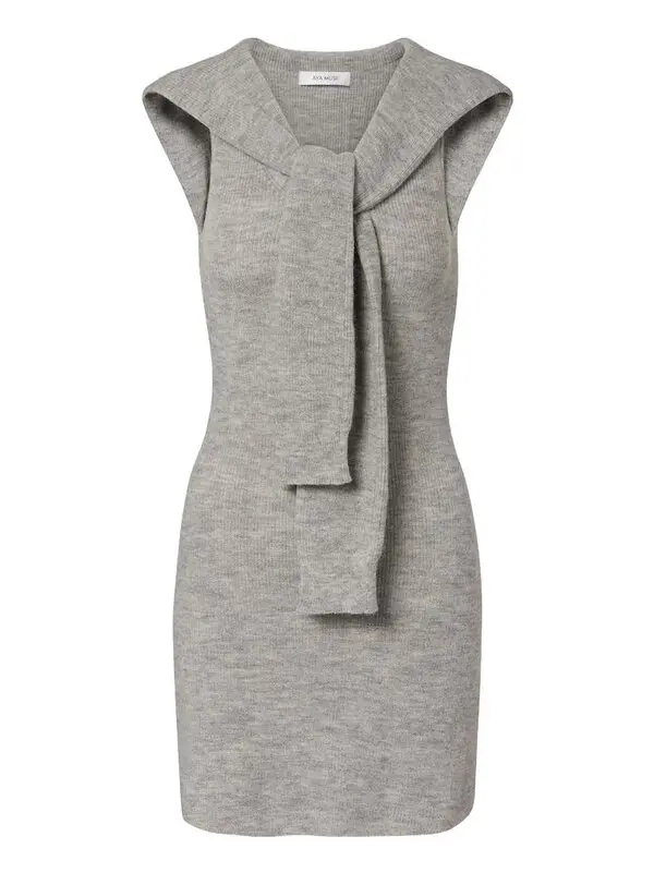 AYA MUSE Vao Wool-blend Minidress - Grey