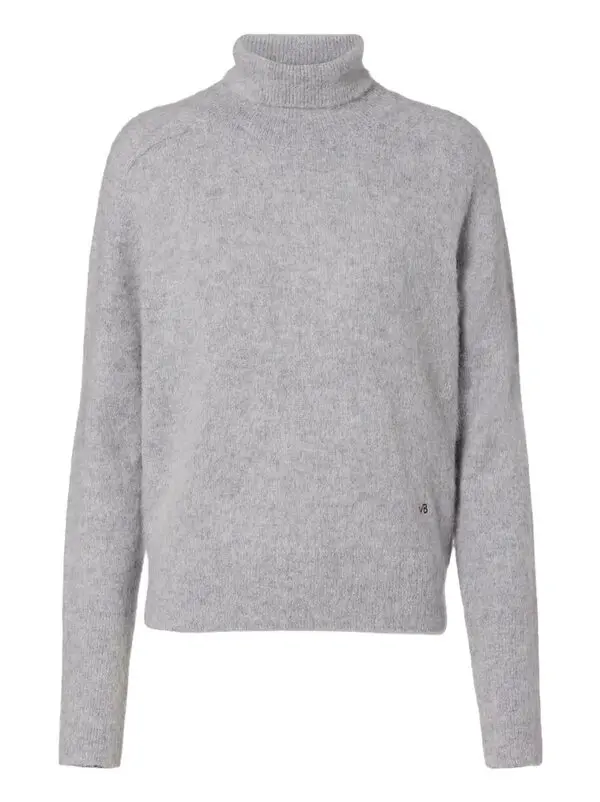 Victoria Beckham Wool-blend Turtleneck Sweater - Grey