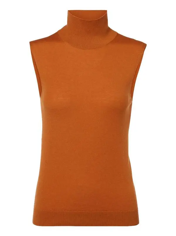 Loro Piana Cashmere Turtleneck Top - Orange