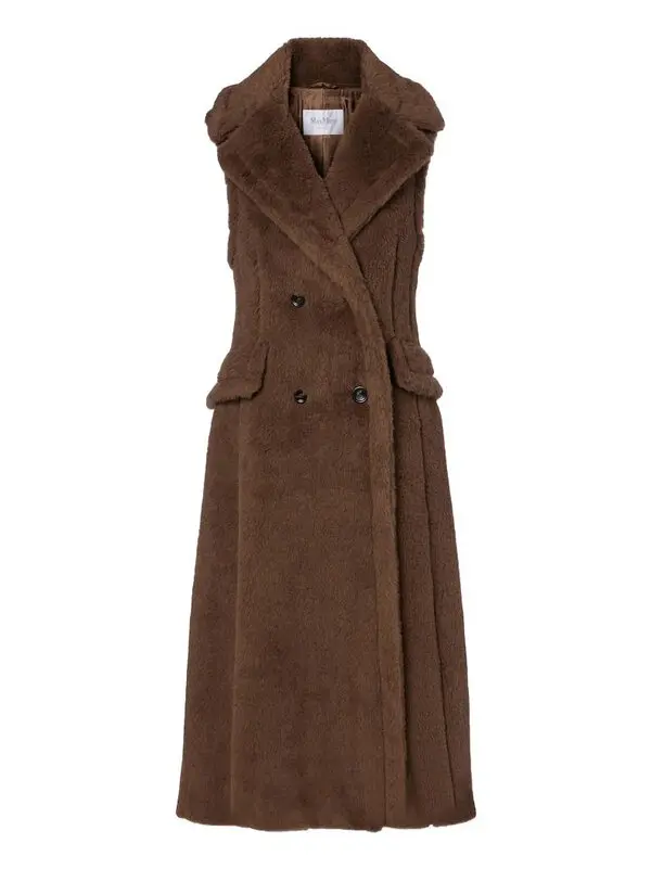 Max Mara Alpaca, Wool, And Silk Teddy Coat - Brown