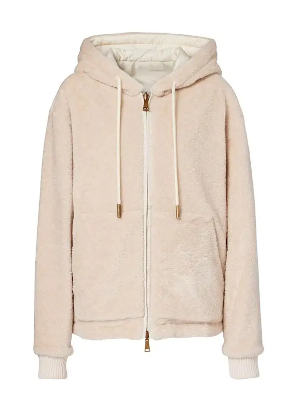 Moncler Terry Zip-up Hoodie - White