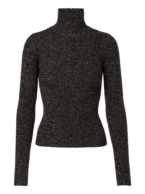 Max Mara Wool And Cashmere-blend Turtleneck Sweater - Black