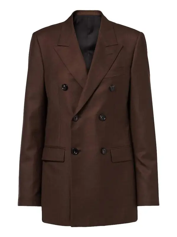 Loro Piana Virgin Wool Double-breasted Blazer - Brown