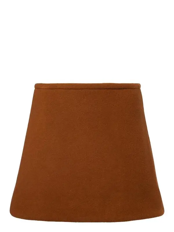 PATOU Wool-blend Miniskirt With Drawstring Waist - Brown
