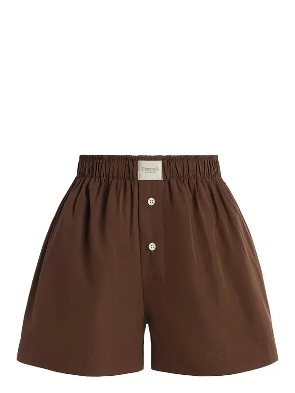 Comme Si Cotton-poplin Boxer Shorts - Brown