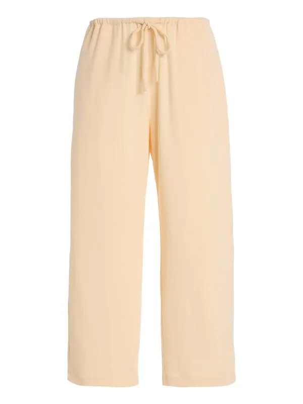 LESET Lauren Knitted Cropped Pants - Ivory