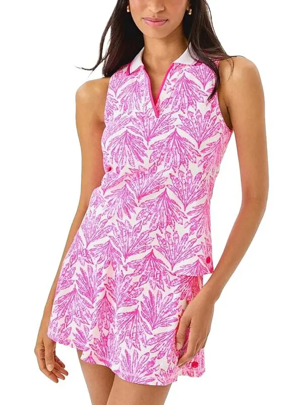 Lilly Pulitzer Alister Upf 50 Polo Top - Pink Bliss Shady Babe