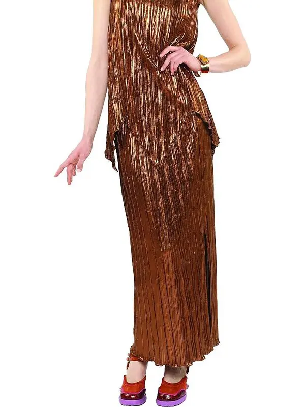 Anna Sui Pleated Skirt - Bronze