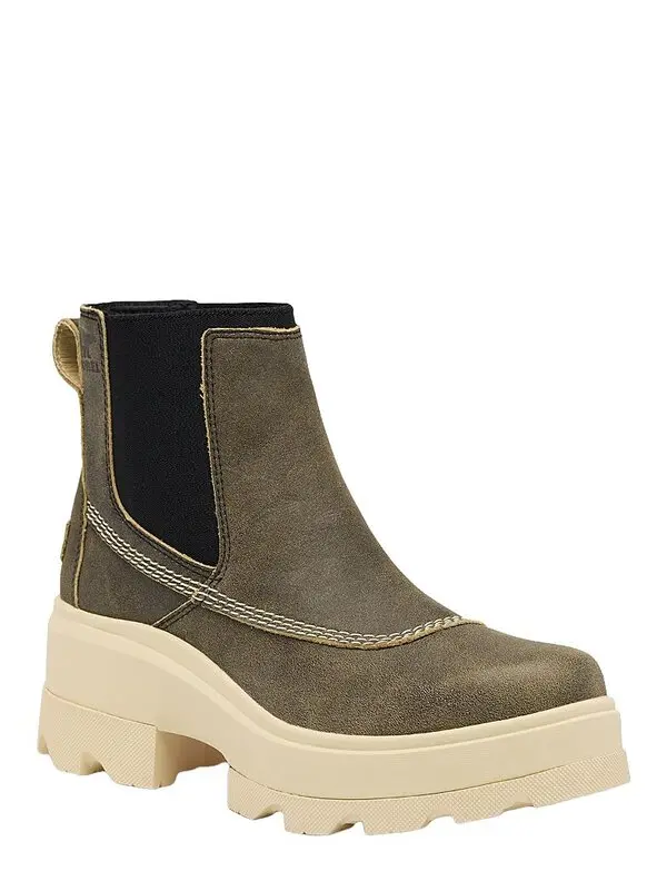 Sorel Joan Frwd Platform Chelsea Boots - Canoe/bleached Ceramic
