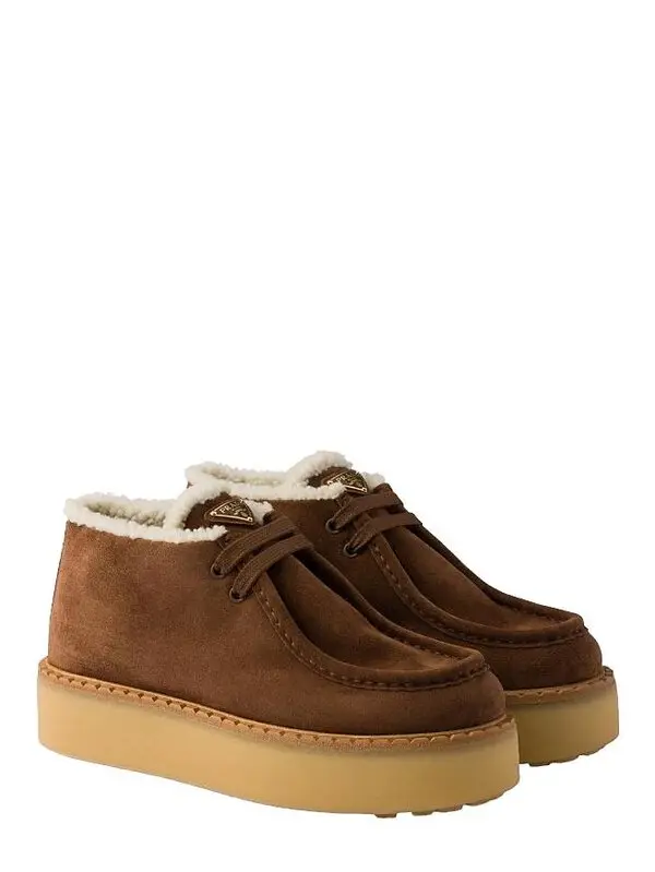 Prada Suede Chukka Boots - Brown