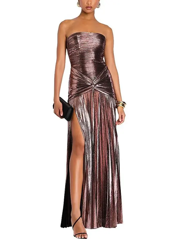Retrofete Aelita Metallic Dress - Metallic Mauve