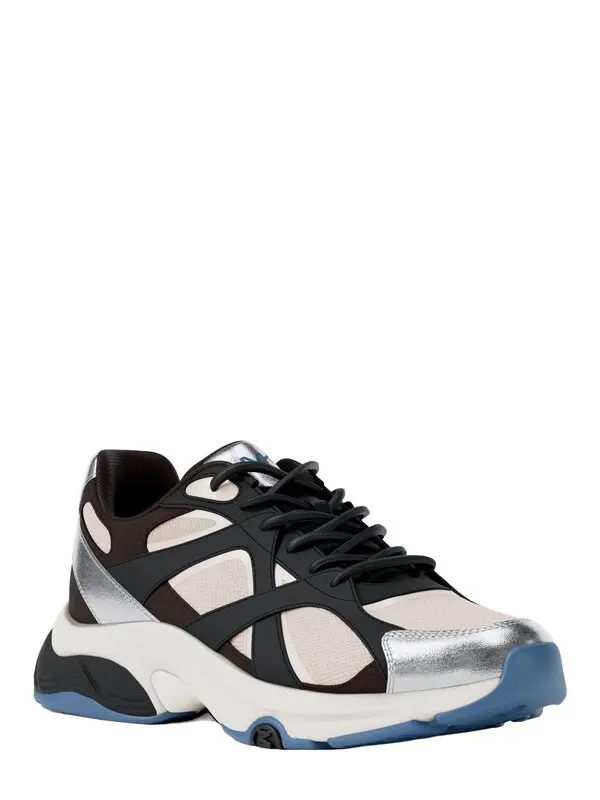 Michael Kors Leo Mixed-media Trainer - Brown