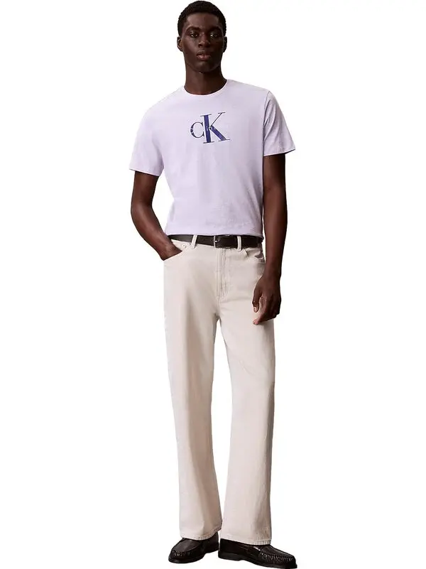 Calvin Klein Monologo Tee - Island Lilac Htr