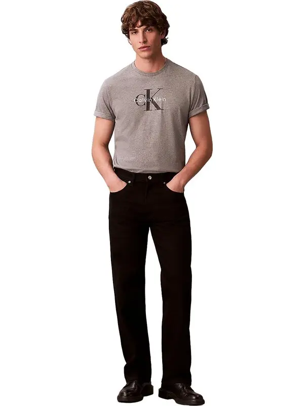 Calvin Klein Monologo Tee - Medium Grey Heather