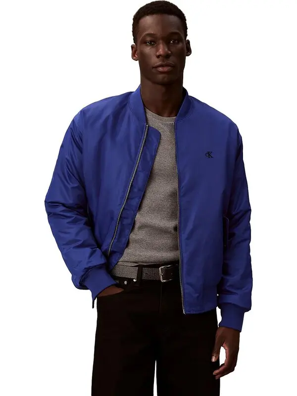 Calvin Klein Nylon Bomber Jacket - Blue Awakening