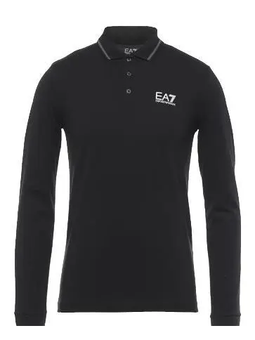 EA7 Polo Shirt Size Cotton, Elastane - Black