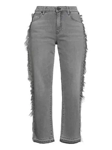 GAËLLE PARIS Boyfriend Fit Denim Jeans - Grey