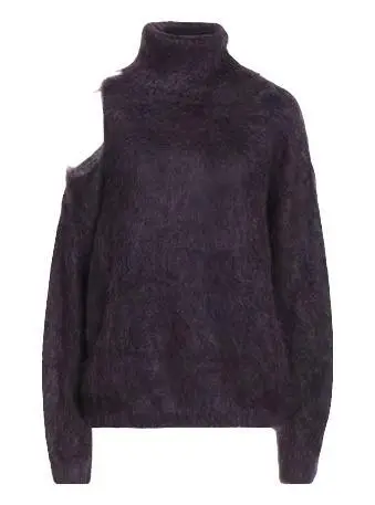 SEMICOUTURE Turtleneck Knit Top - Purple