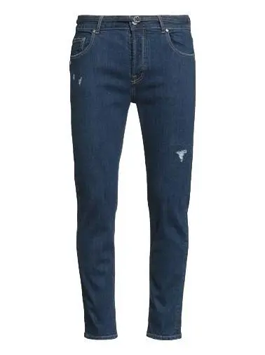 DANIELE ALESSANDRINI Tapered Jeans In Dark Wash - Blue
