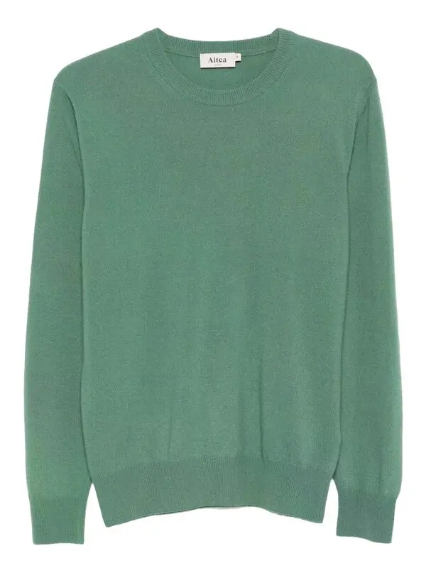 Altea Crew-neck Virgin Wool Sweater - Green