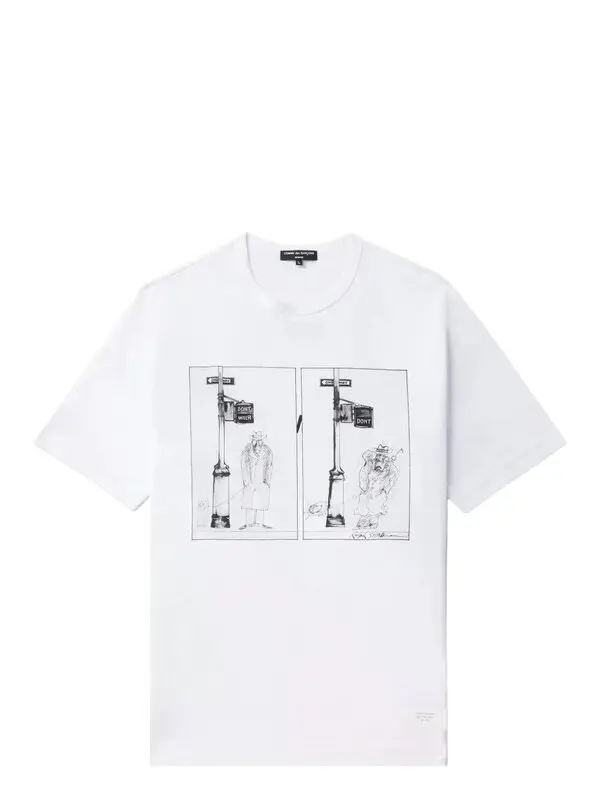Comme Des Garçons Illustration-print T-shirt - White