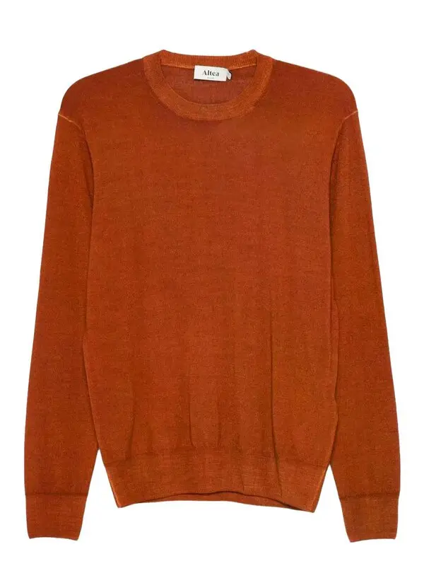 Altea Crew-neck Virgin Wool Sweater - Orange