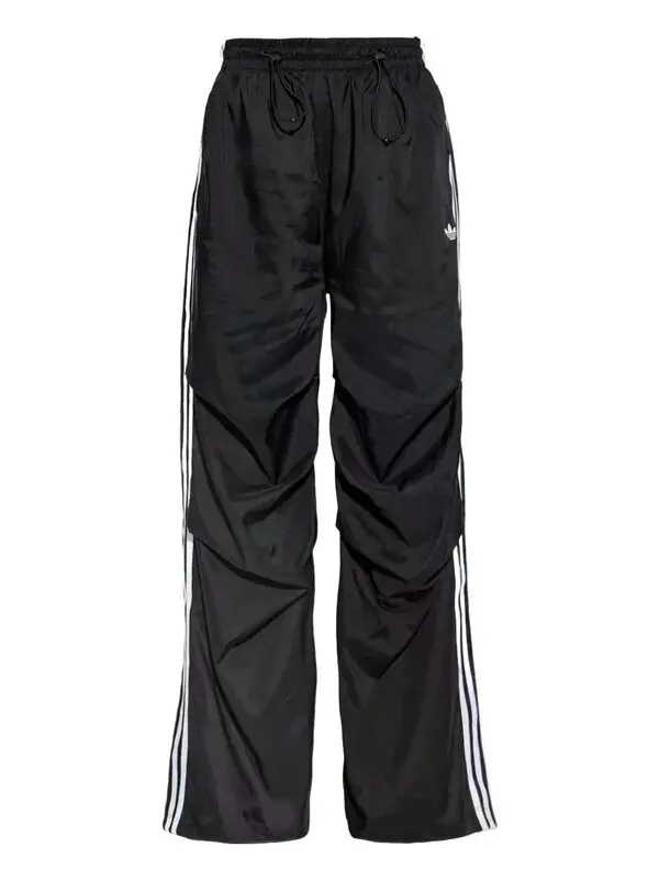 Adidas Three-stripe Drawstring Trousers - Black