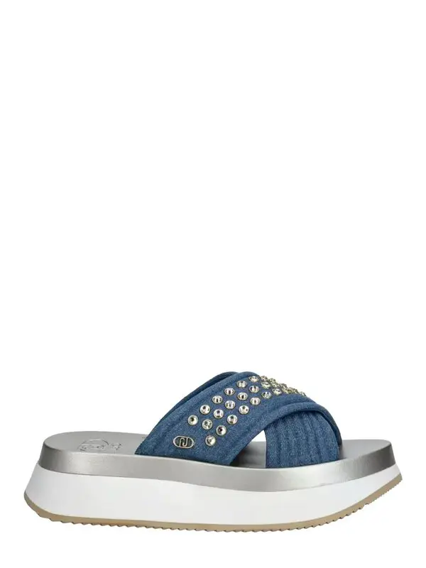 Liu Jo Stud-embellished Slides - Blue