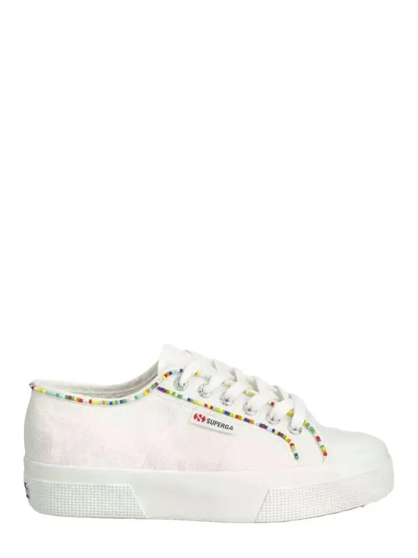 Superga 2740 Multicolour Beads Sneakers - White