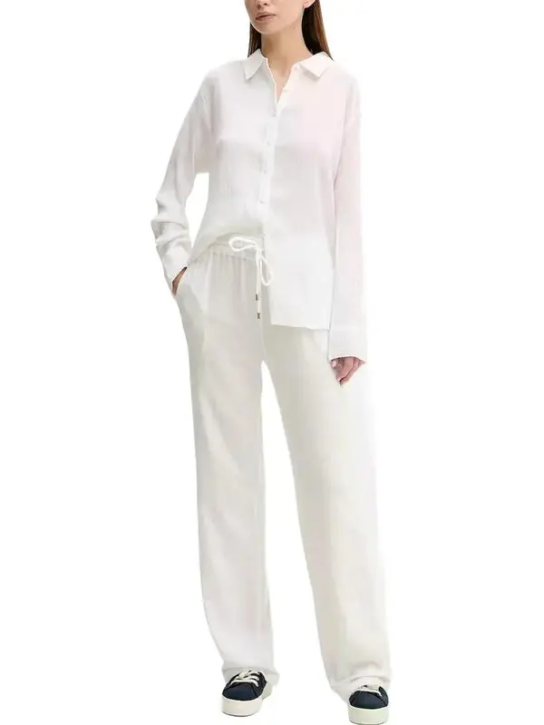 Melissa Odabash Textured Button-down Shirt - White