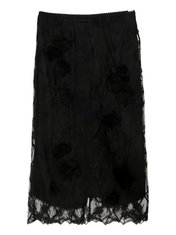 JNBY Lace Midi Skirt - Black