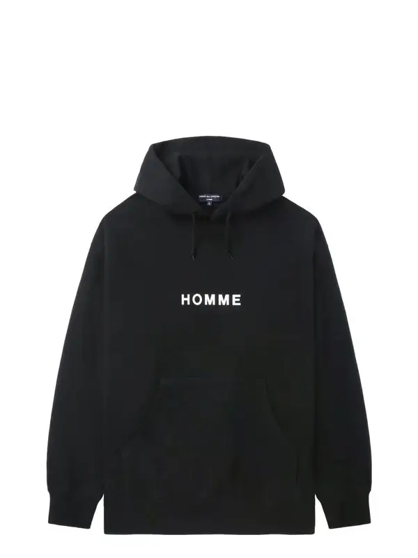 Comme Des Garçons Logo-print Hoodie - Black