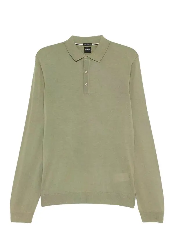 BOSS Long-sleeve Polo Shirt - Green