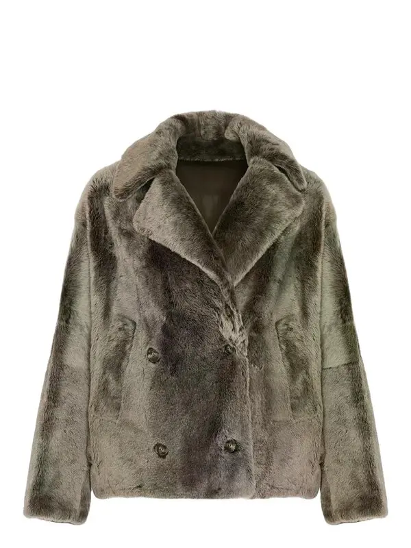 YVES SALOMON Wool Double-breasted Coat - Grey
