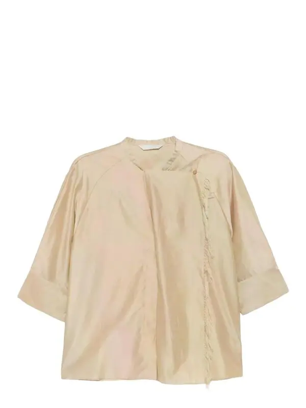 LESS Draped-detailing Blouse - Neutrals