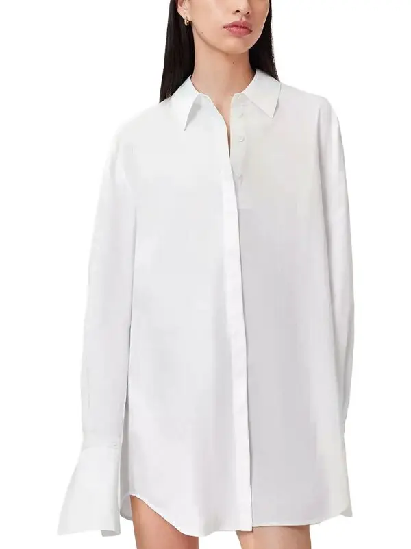 ALLSAINTS Alber Buttoned-cuff Shirtdress - White
