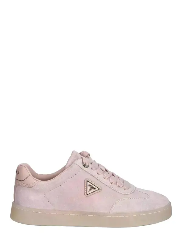 Guess Jazlie Suede Lace-up Sneakers - Pink