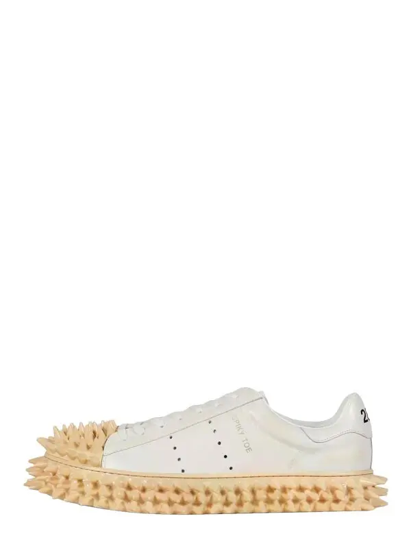 DOUBLET Spike-embellished Lace-up Sneakers - White