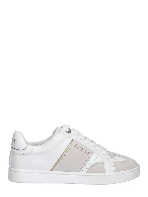 Guess Jrone Perforated Panelled Sneakers - White