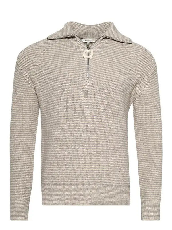 JW Anderson Half Zip Jumper - Sand